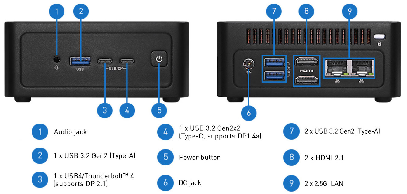 Anewtech Systems AS-NUC BOX-325 Embedded System / Edge Computer AsRock
